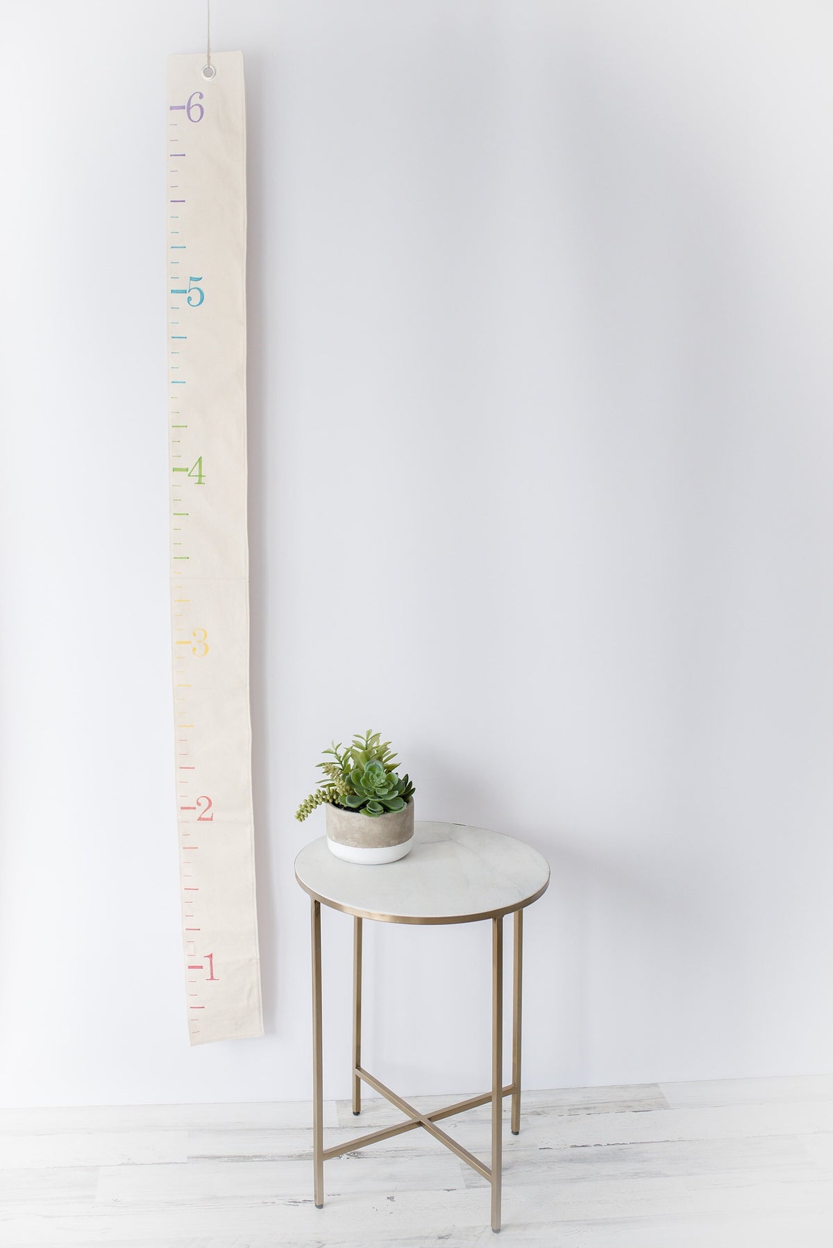 Canvas Growth Chart for Babies and Kids: Rainbow | White Loft